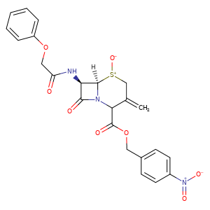 P-NITROBENZYL 3-METHYLENE-7-(PHENOXYACETAMIDO)CEPHAM-4-CARBOXYLATE 1-OXIDE