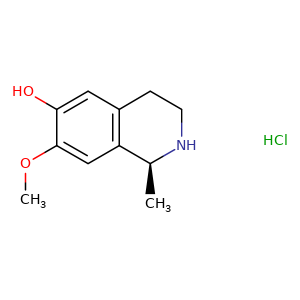 SALSOLINE HYDROCHLORIDE, (-)-