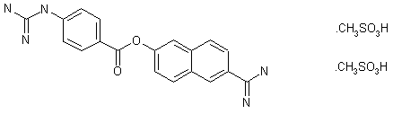 Nafamostat mesilate, Nafamostat mesylate, FUT-175, Futhan-药物合成数据库