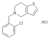 Ticlopidine hydrochloride, 4-C-32, 53-32C, Panaldine, Tiklyd, Tiklid ...