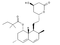 Synvinolin, Simvastatin, MK-733, Pantok, Colemin, Sinvacor, Lipex ...