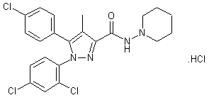 Rimonabant hydrochloride, SR-141716A, Acomplia-药物合成数据库
