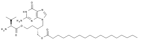 Valomaciclovir stearate, RP-606, ABT-606, A-174606.0, MIV-606-药物合成数据库