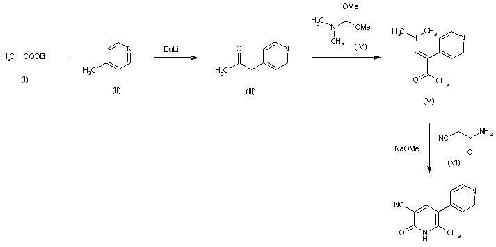 Milrinone lactate, YM-018, Win-47203, Corotrope, Primacor-药物合成数据库