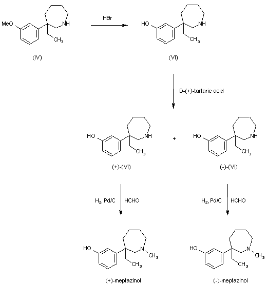 Meptazinol hydrochloride, Wy-22811(free base), Meptid-药物合成数据库