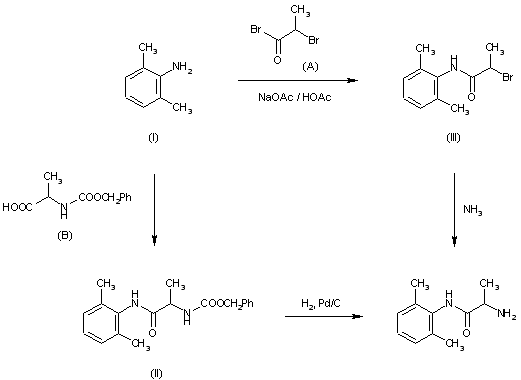 Tocainide hydrochloride, Tonocard-药物合成数据库