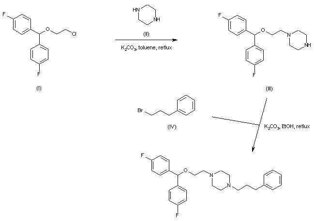 Vanoxerine hydrochloride, I-893, GBR-12909-药物合成数据库