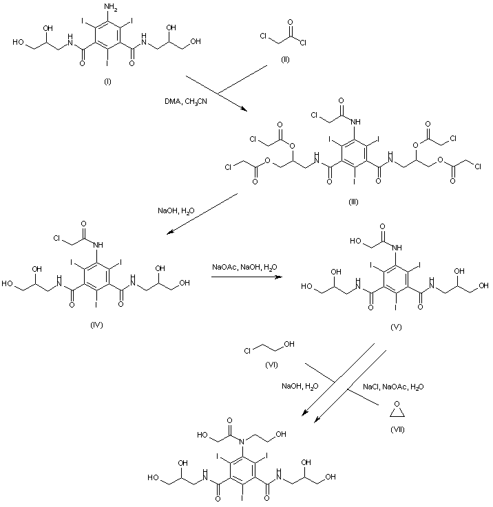 Ioversol, MU-328(as syringe), MP-328, Optiject, Optiray-药物合成数据库