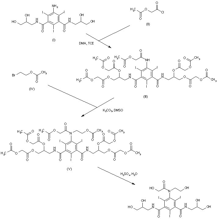 Ioversol, MU-328(as syringe), MP-328, Optiject, Optiray-药物合成数据库