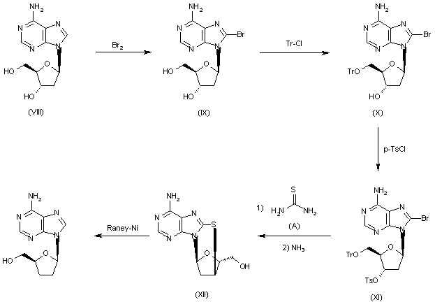 Dideoxyadenosine, NSC-98700, ddA-药物合成数据库