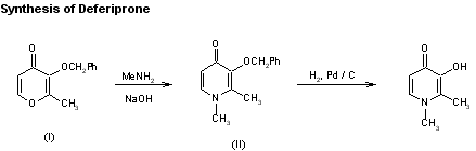 Deferiprone, CP20, CGP-37391, CP020, L1, Ferriprox, Deferum, Kelfer-药物合成数据库