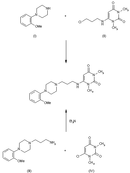 Urapidil, B-66256, Eupressyl, Ebrantil-药物合成数据库