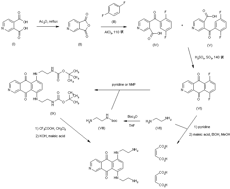 Pixantrone maleate, BBR-2778-药物合成数据库