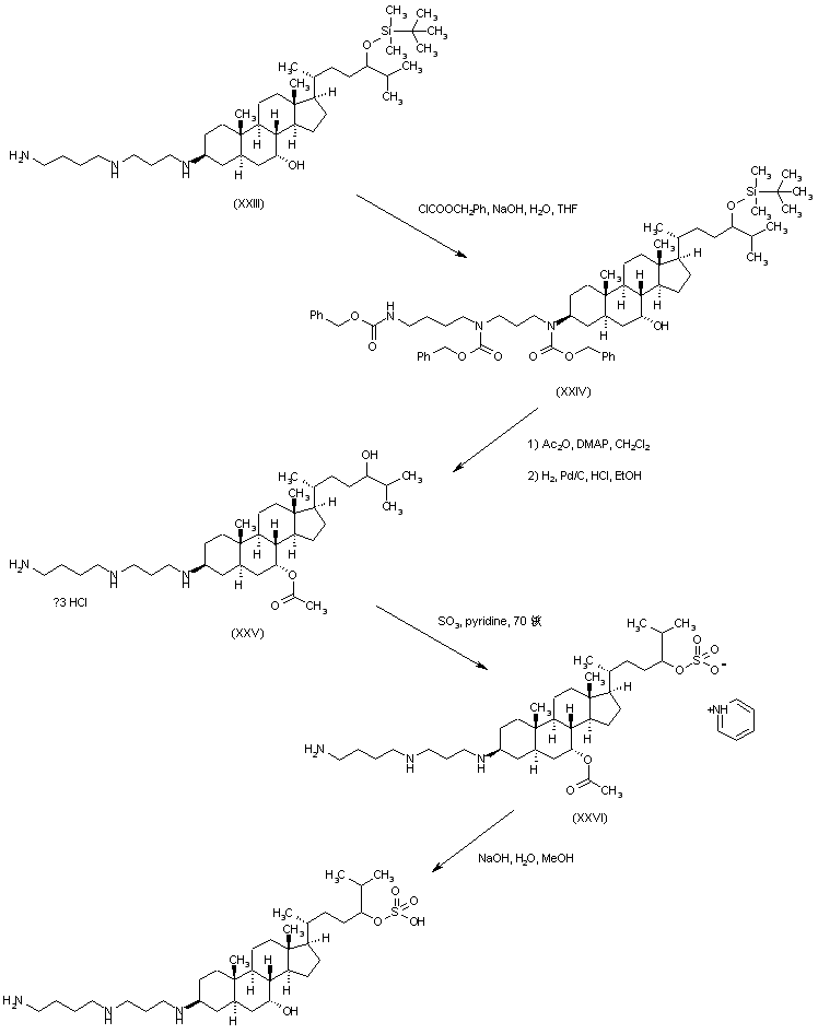 Squalamine, MSI-1256F(lactate)-药物合成数据库