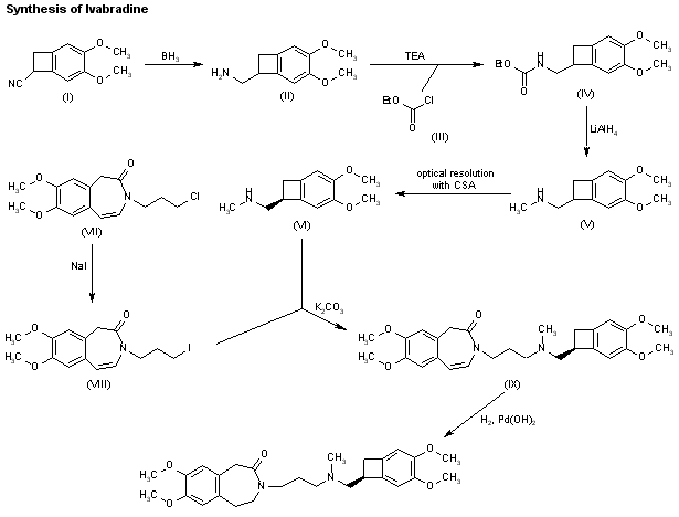 Ivabradine hydrochloride, S-16260-2 (R-isomer), S-16257-2, S-16257 ...