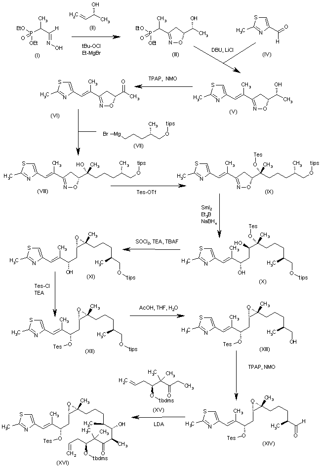 Patupilone, (-)-Epothilone B, Epothilone B, EPO-906-药物合成数据库