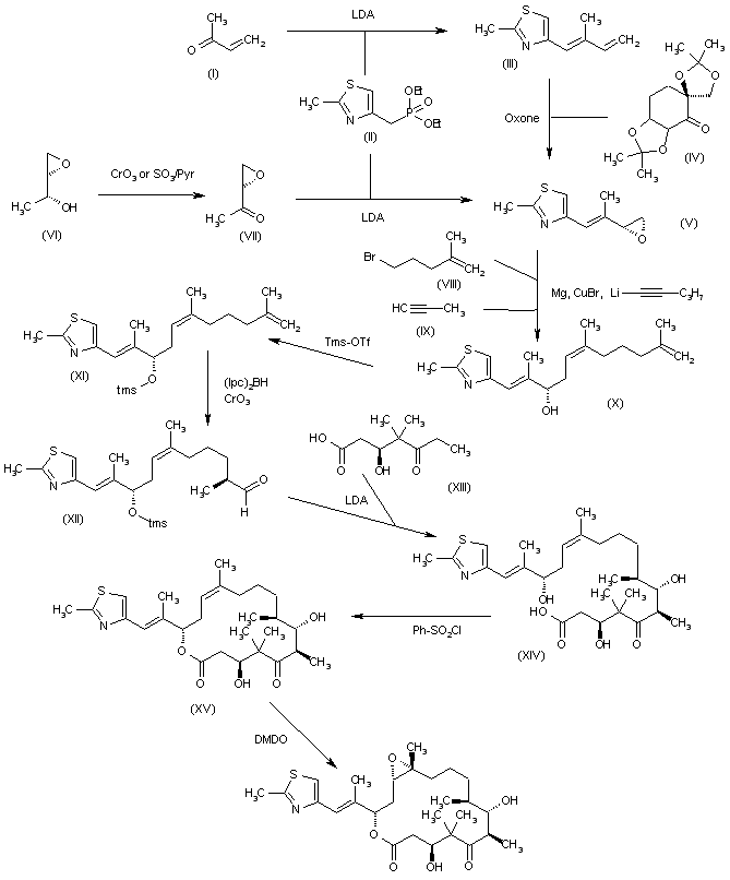 Patupilone, (-)-Epothilone B, Epothilone B, EPO-906-药物合成数据库