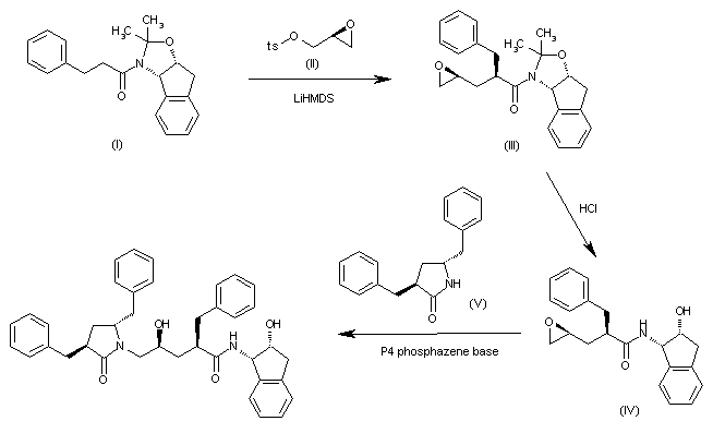Indinavir sulfate, MK-639, L-735524, Crixivan-药物合成数据库