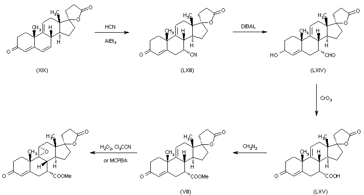 Epoxymexrenone, Eplerenone, CGP-30083, SC-66110, Inspra-药物合成数据库